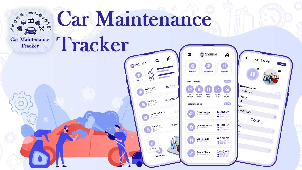 Vehicle Maintenance Tracker - Mileage Tracker - Vehicle Log - Car Maintenance App - Car Services ...